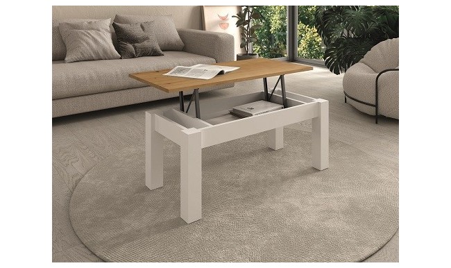 Mesa de centro rectangular elevable